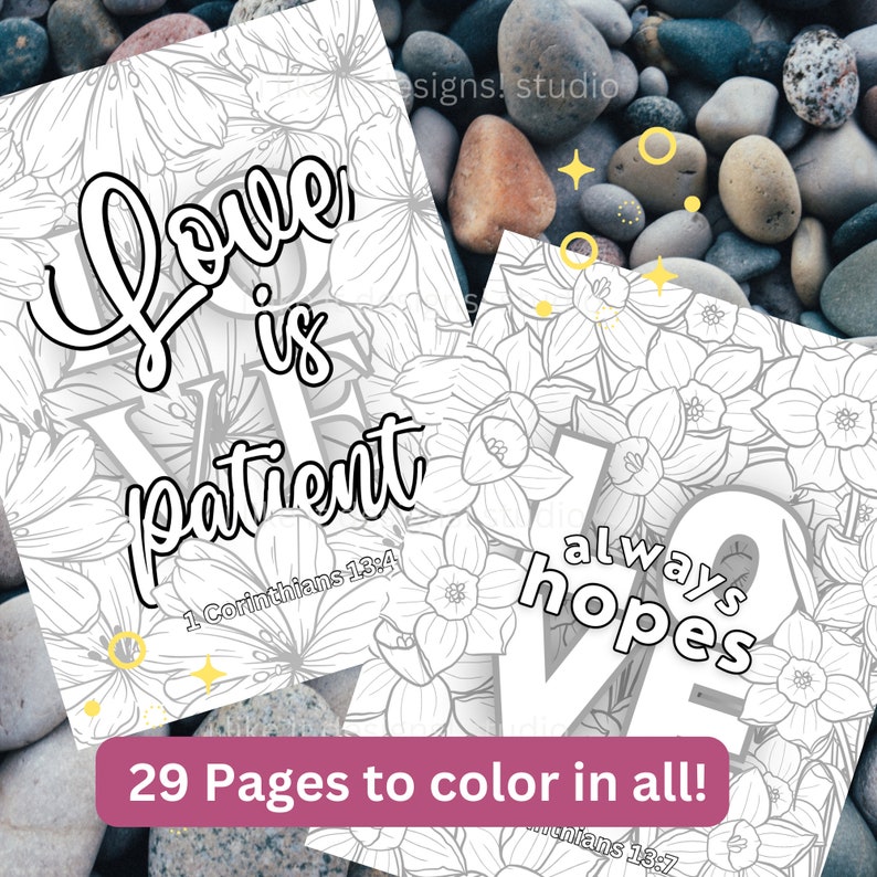 29 Printable Coloring Sheets 1 Corinthians 13 Love Chapter,valentines ...