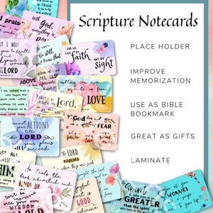 20 Encouraging Bible Verse Printable Cards Esv,printable Scripture Note ...