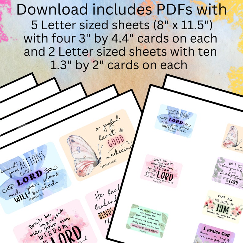 20 Encouraging Bible Verse Printable Cards Esv,printable Scripture Note ...