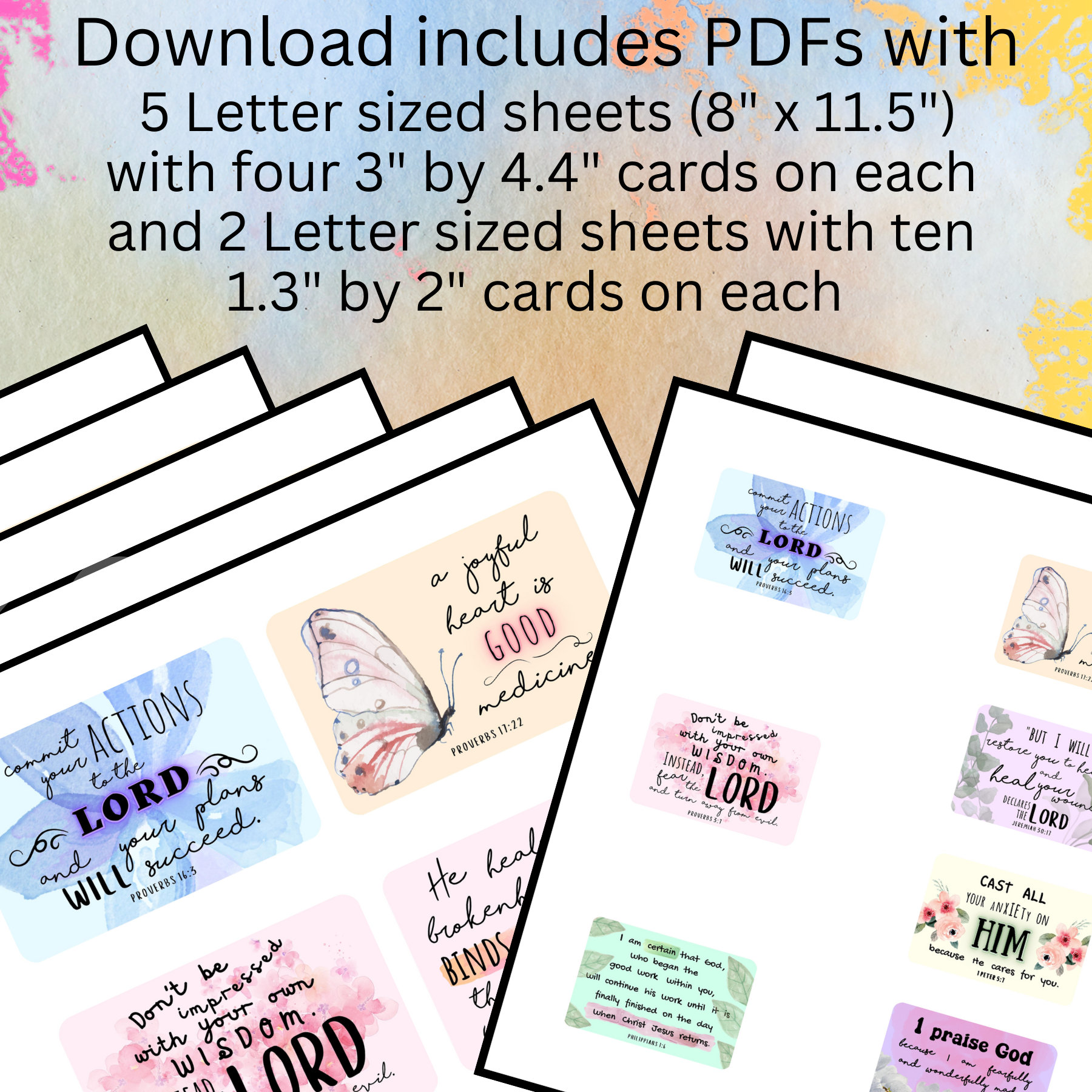 20 Encouraging Bible Verse Printable Cards Esv,printable Scripture Note ...