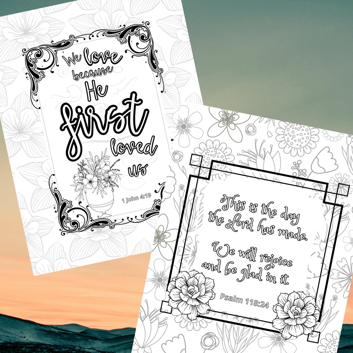 10 Printable Faith Based Coloring Pages Vol 3, Printable Pdf, Instant ...