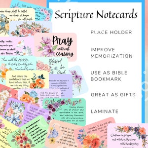 20 KJV Prayer Bible Verse Printable Cards,printable Scripture Note ...