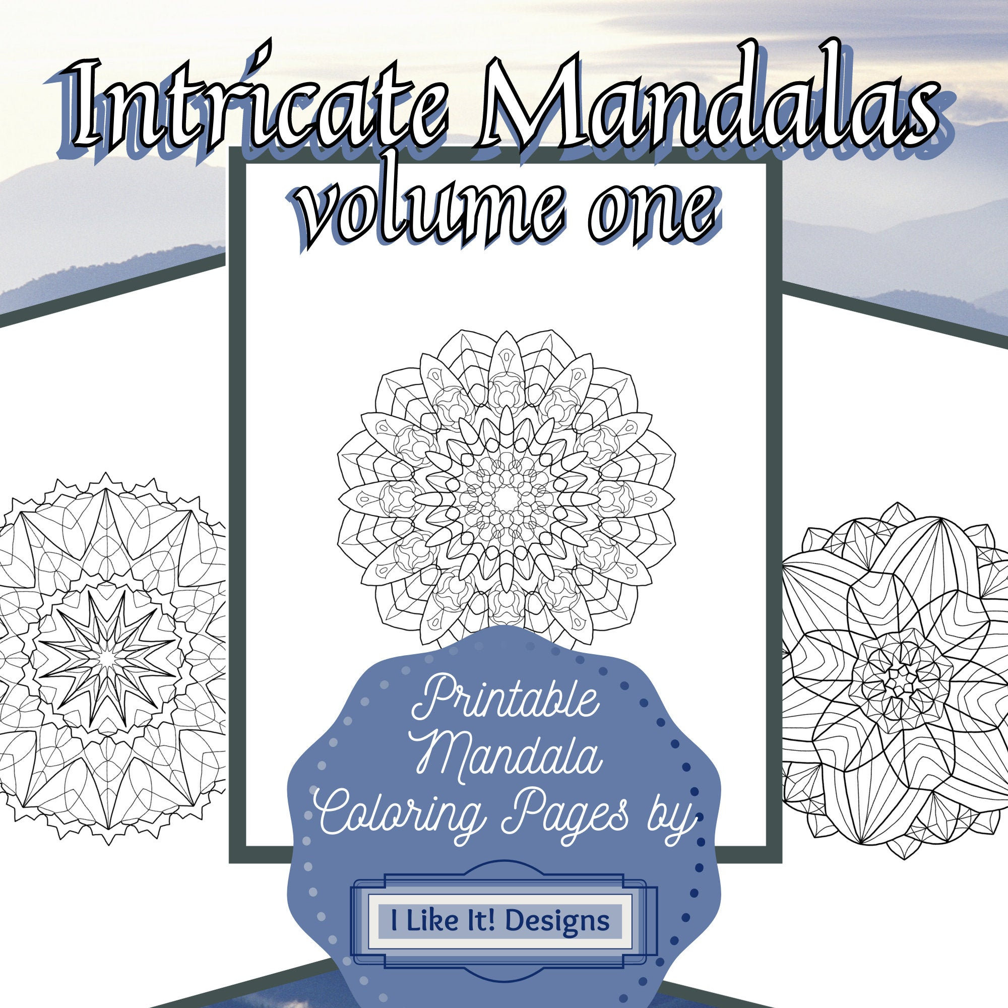 Printable Mandala Coloring Pages Volume 1, Adult Coloring Page Mandalas ...