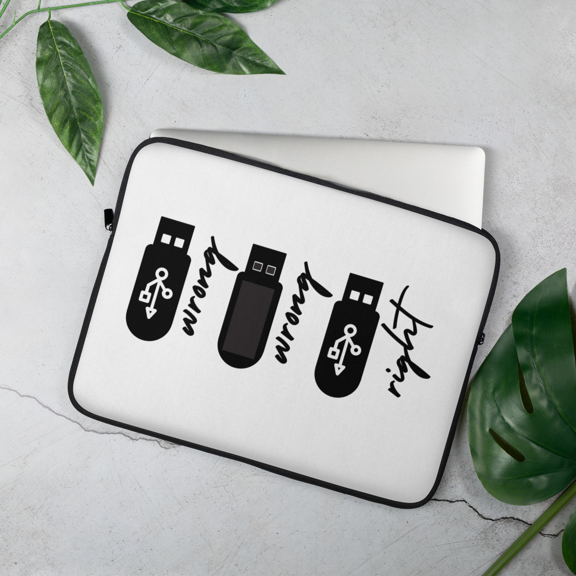 Funny USB Never Goes in Right the First Time Laptop Sleeve,13" Sleeve ...