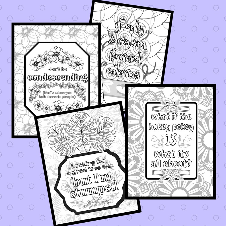 Printable "now That's Punny- Volume 2" Coloring Pages; Printable Pdf ...