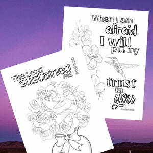 10 Printable Faith Based Coloring Pages; Bible Scripture Coloring ...