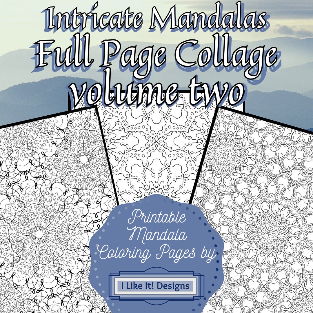 Printable Full Page Mandala Coloring Pages Volume 2, Adult Coloring ...