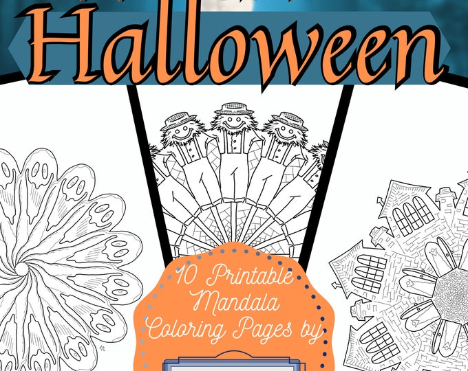 10 Printable Mandala Beach Theme Coloring Pages Vol 1 in 1 - Etsy