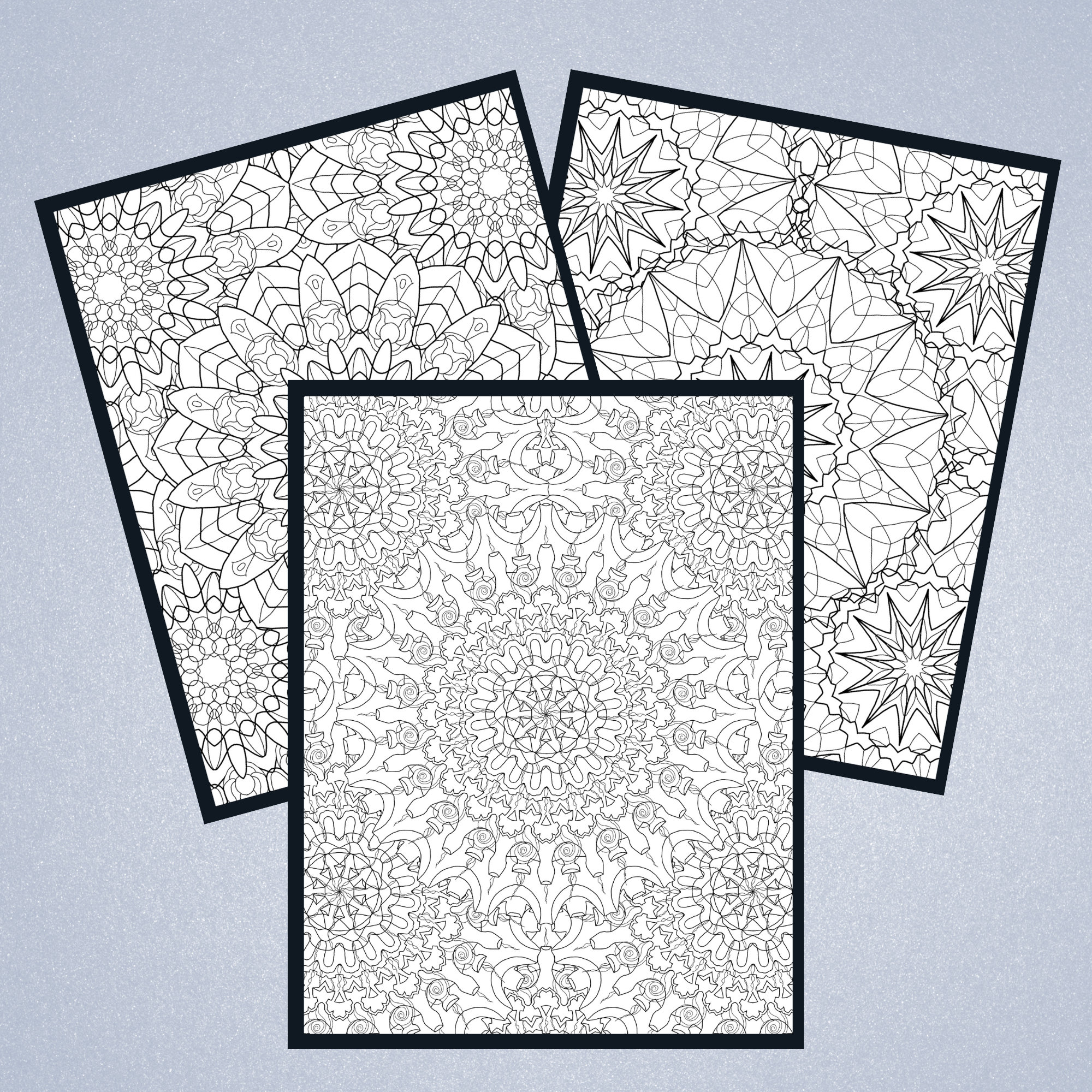 Printable Mandala Full Page Collage Coloring Pages Volume 1, Adult ...