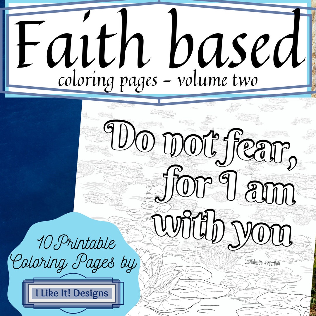 10 Printable Faith Based Coloring Pages; Bible Scripture Coloring ...