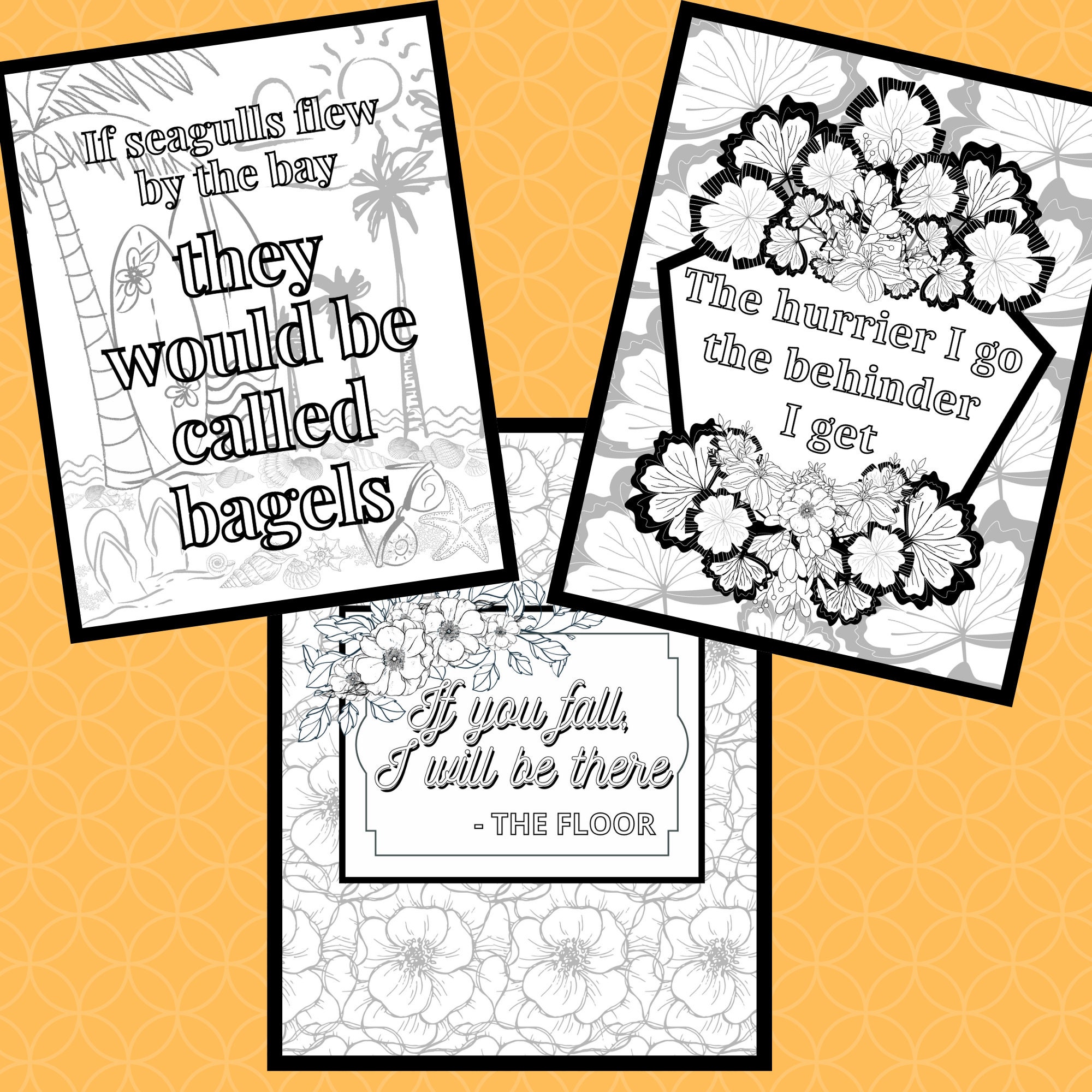 Printable "now That's Punny- Volume 4" Coloring Pages; 10 Pages, PDF ...