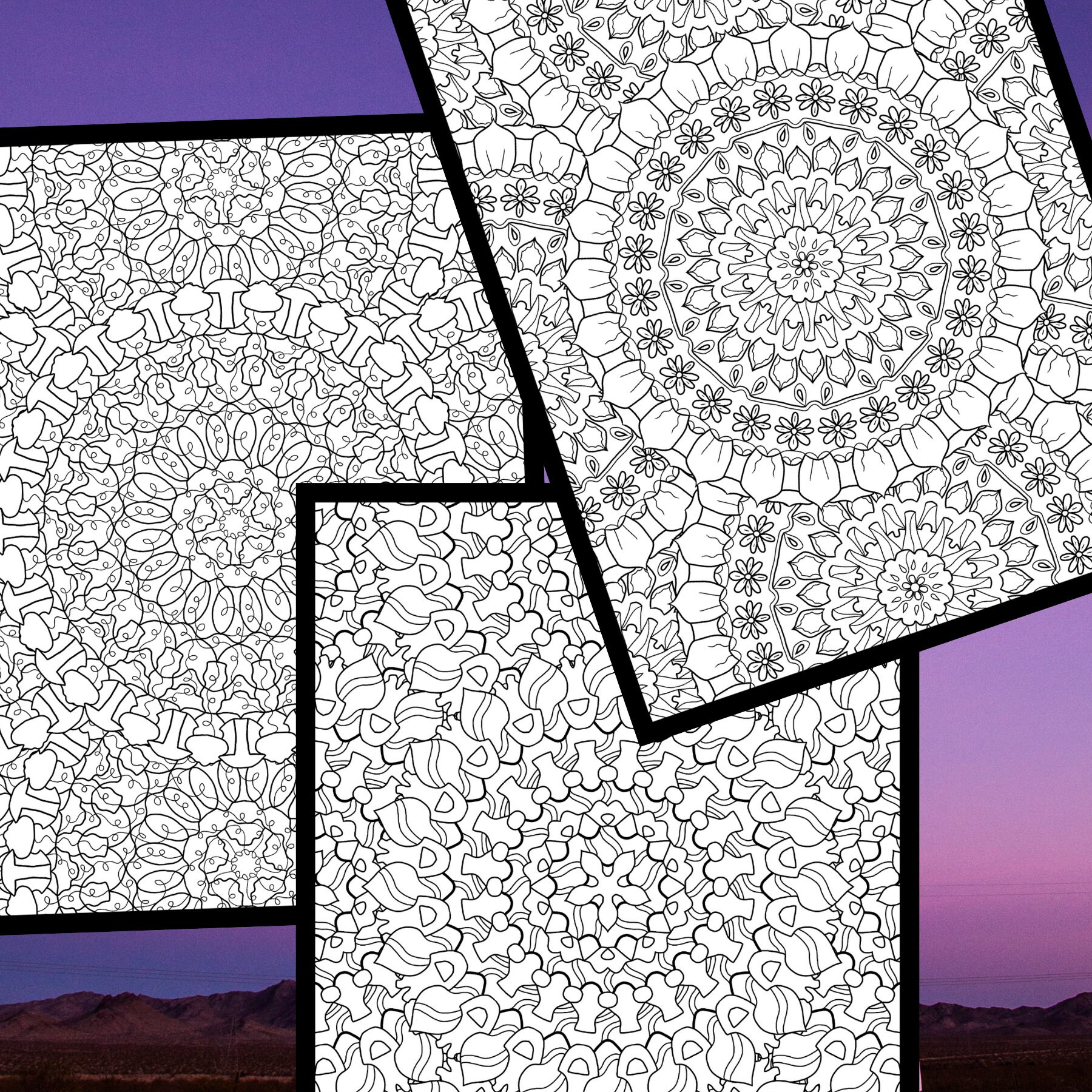 10 Printable Full Page Mandala Coloring Pages Vol 5, Adult Coloring ...