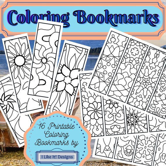 16 Printable Coloring Bookmarks of Easy Mandalas to Color - Etsy
