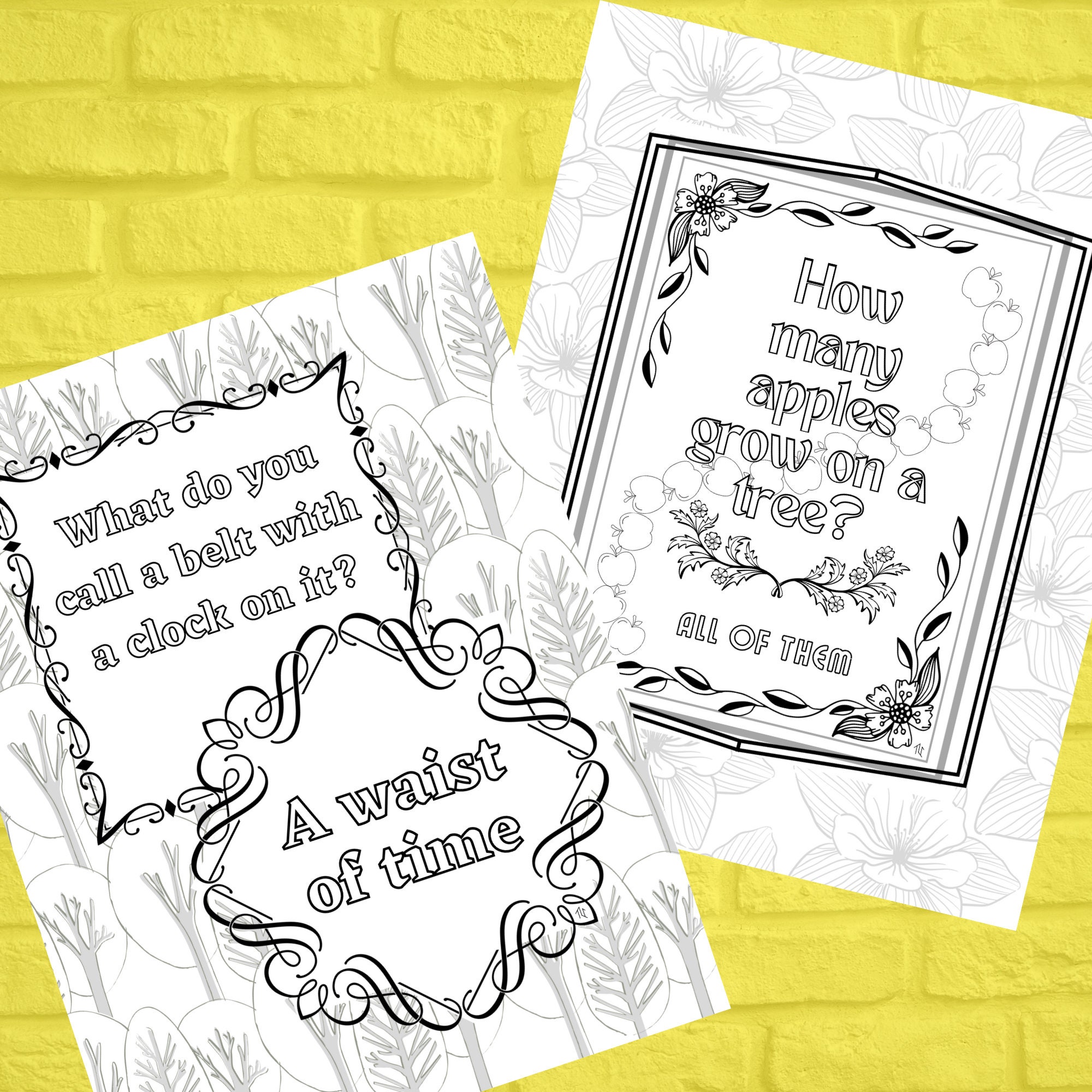 Printable "now That's Punny- Volume 6" Coloring Pages; 10 Pages, PDF ...