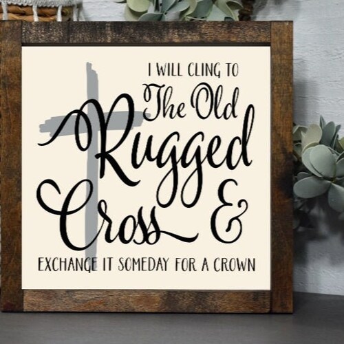 The Old Rugged Cross Old Rugged Cross Easter Sign Bible | Etsy
