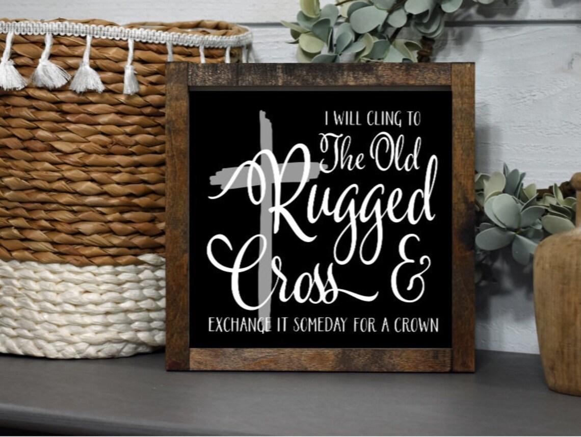 The Old Rugged Cross Old Rugged Cross Easter Sign Bible | Etsy