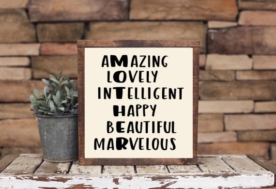 MOTHER Acronym Sign Mother's Day Gift Mom Gift Rustic - Etsy