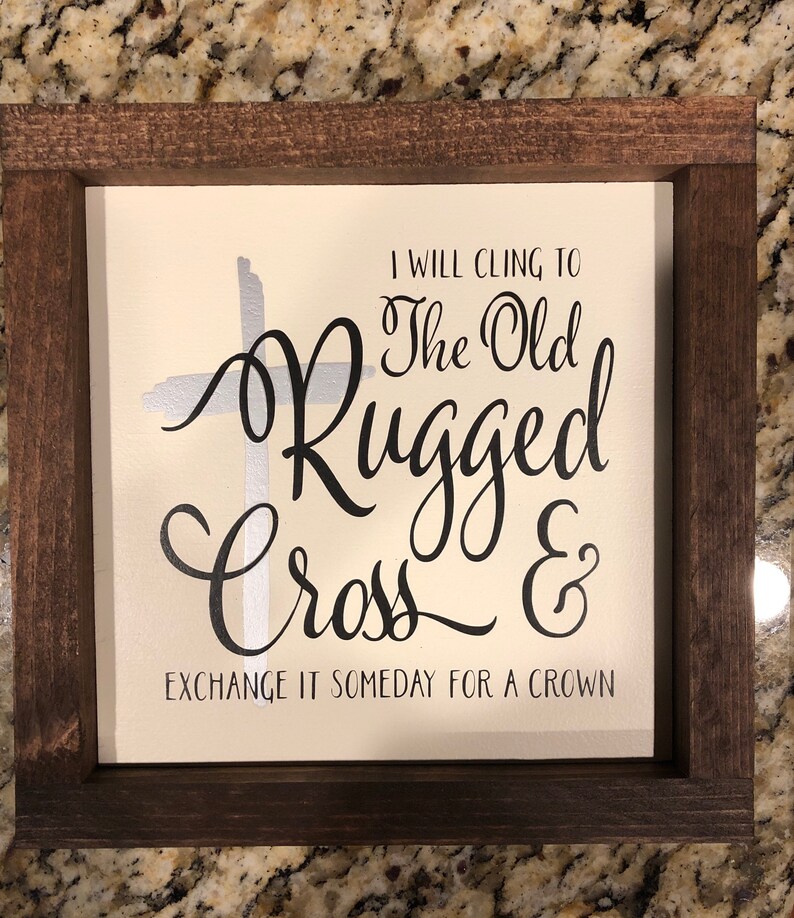 The Old Rugged Cross Old Rugged Cross Easter Sign Bible | Etsy