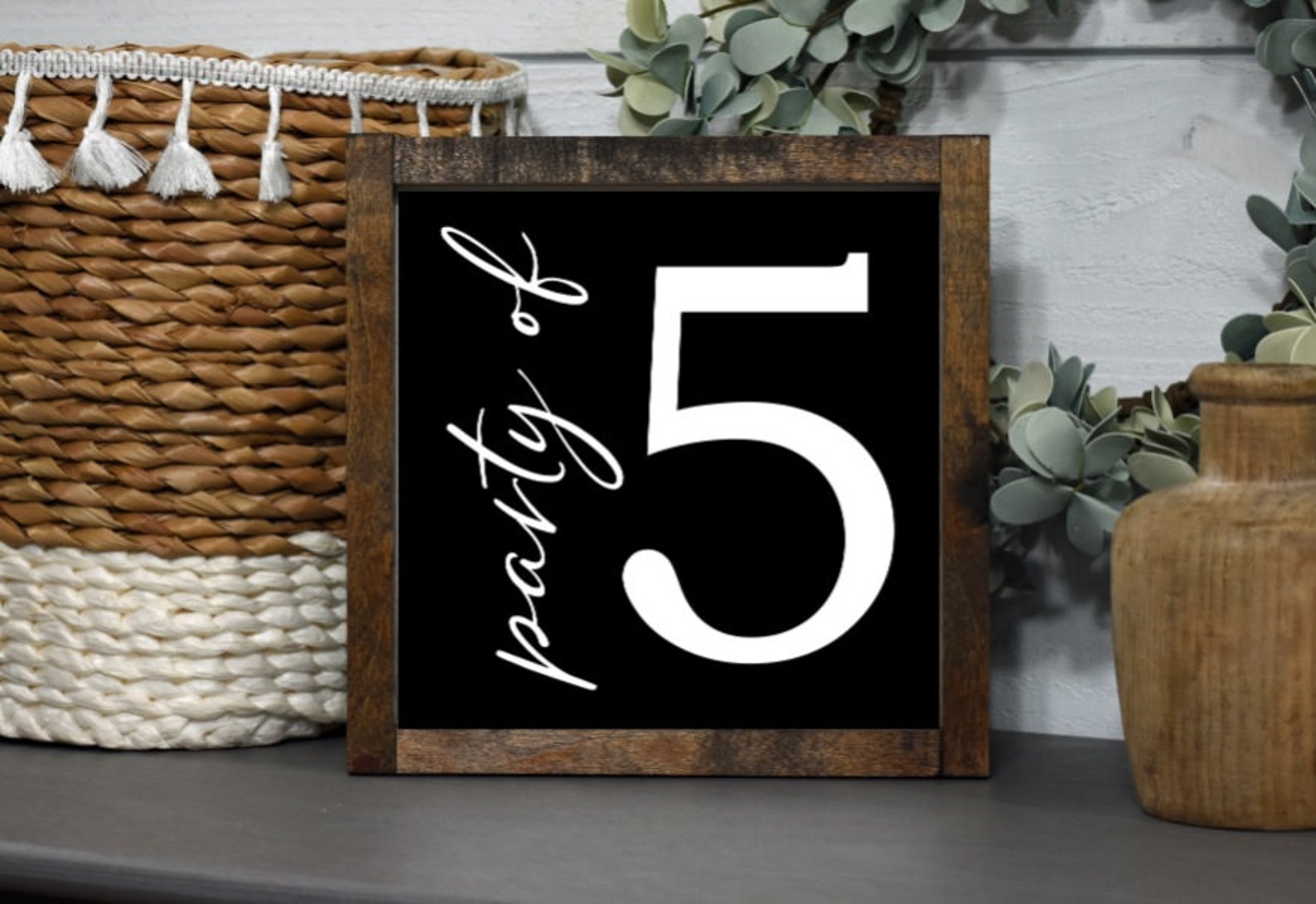 Party of Family Sign Family Number Sign Farmhouse Style Home - Etsy
