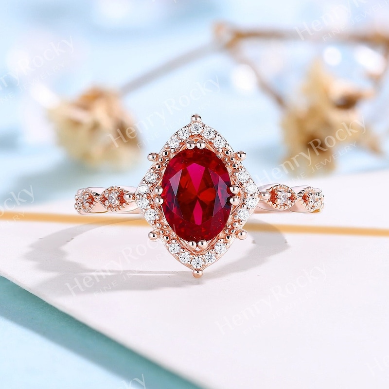 Unique Ruby Ring - Etsy