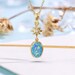 Opal Pendant Necklace - Unique Octagram Gold Pendant | Vintage Bezel ...