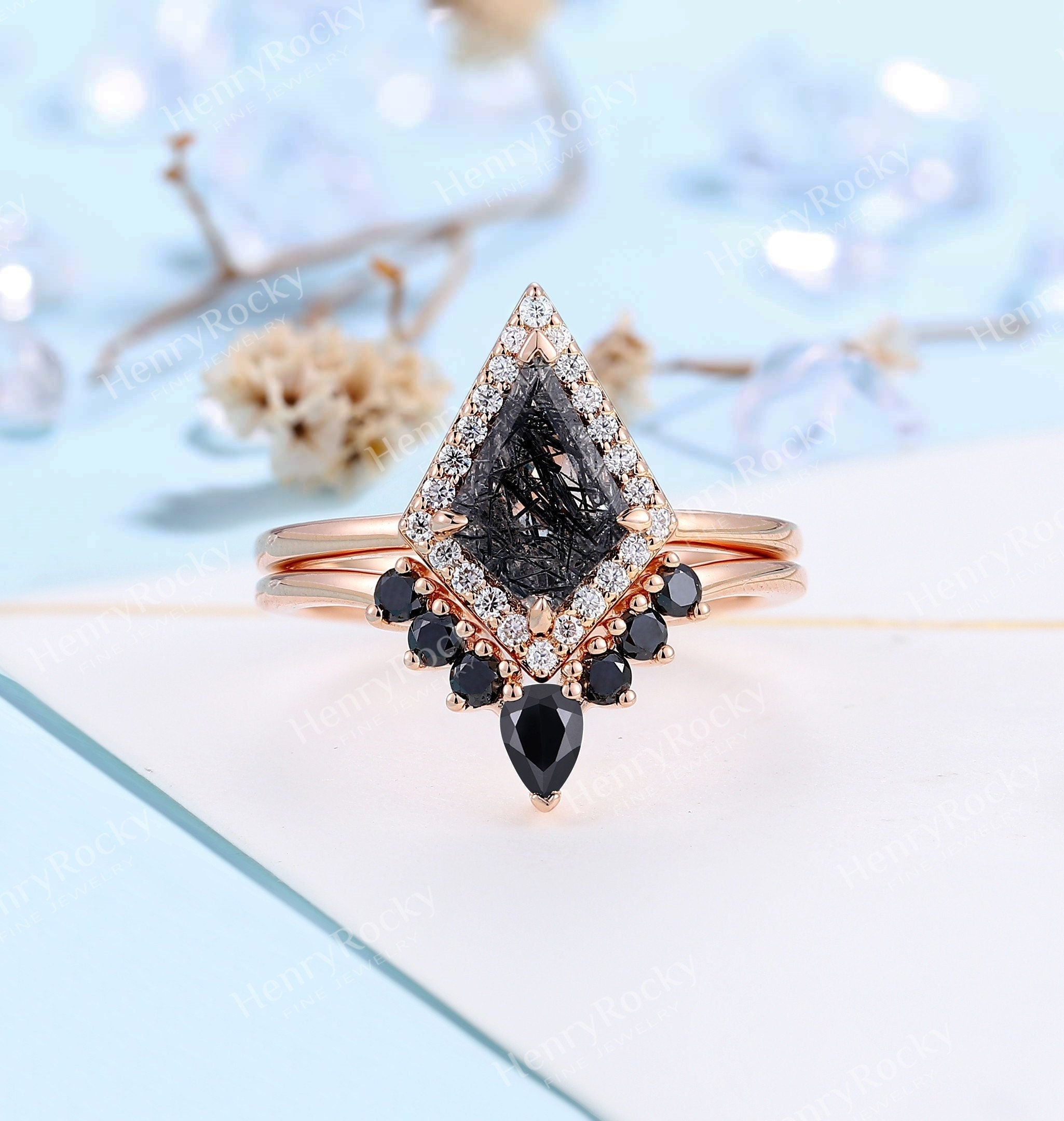 Etsy black diamond engagement ring store