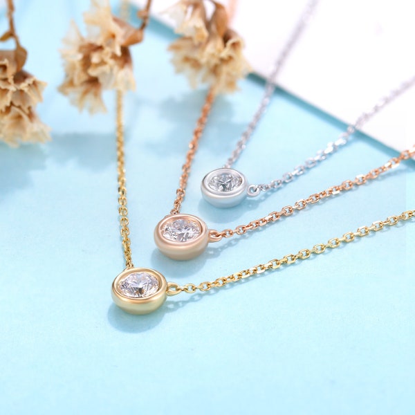 Solitaire Necklace - Etsy