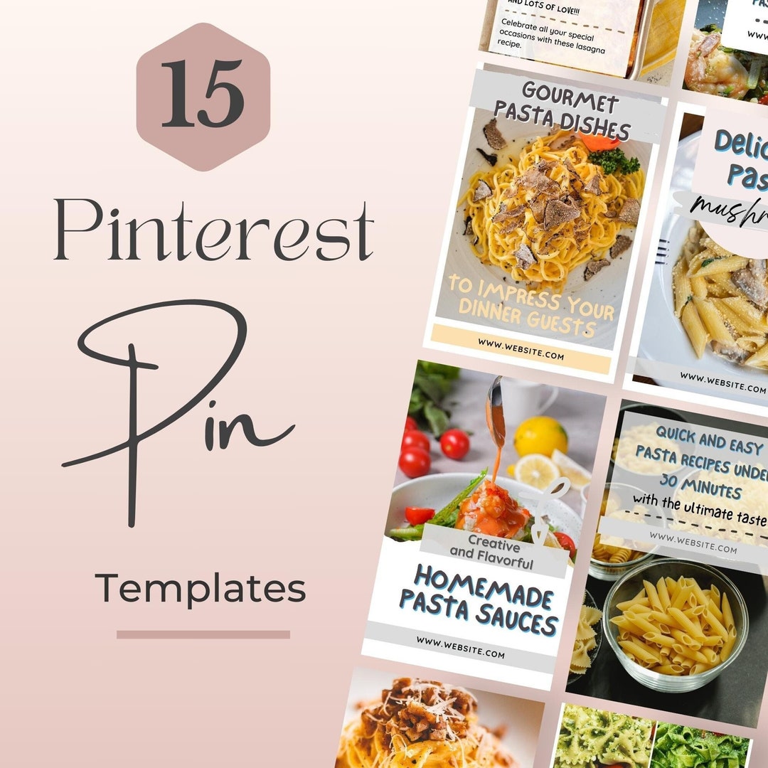 Food Blogger Pinterest Pin Templates Food Pinterest - Etsy