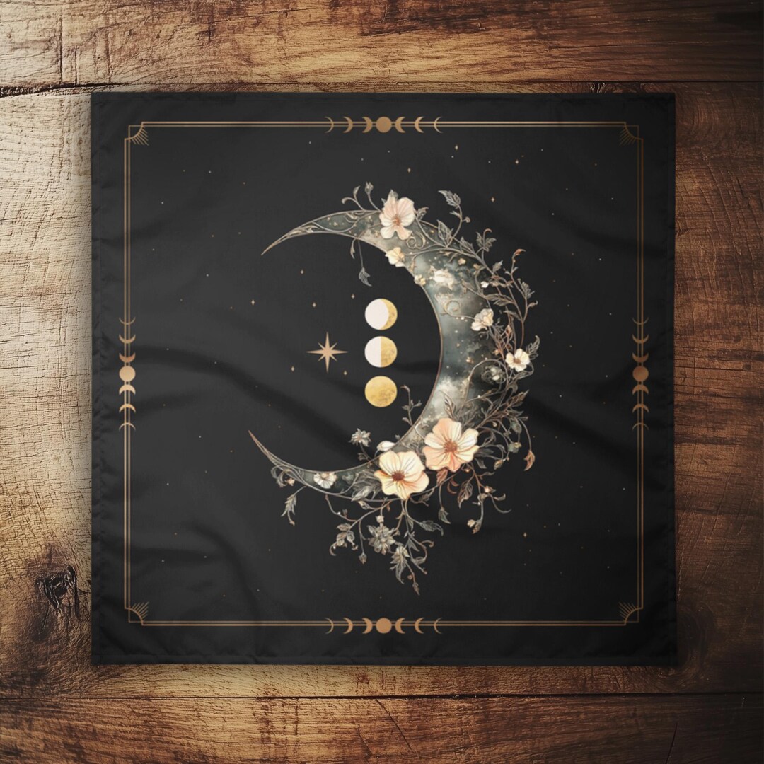 Shadow Oracle Altar Cloth Moon Phase Ritual Decor Mystical Altar ...