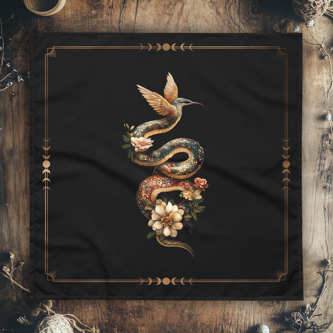 Shadow Oracle Altar Cloth | the Humming Snake | for Tarot Spreads and ...