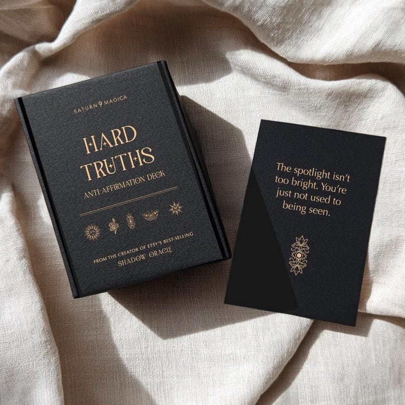Hard Truths Anti-affirmation Deck: Brutal Honesty Oracle Cards ...