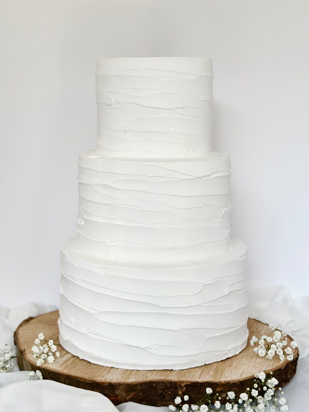 Rustic White Faux Wedding Cake | Fake Wedding Cake | Dummy Cake | Cake ...