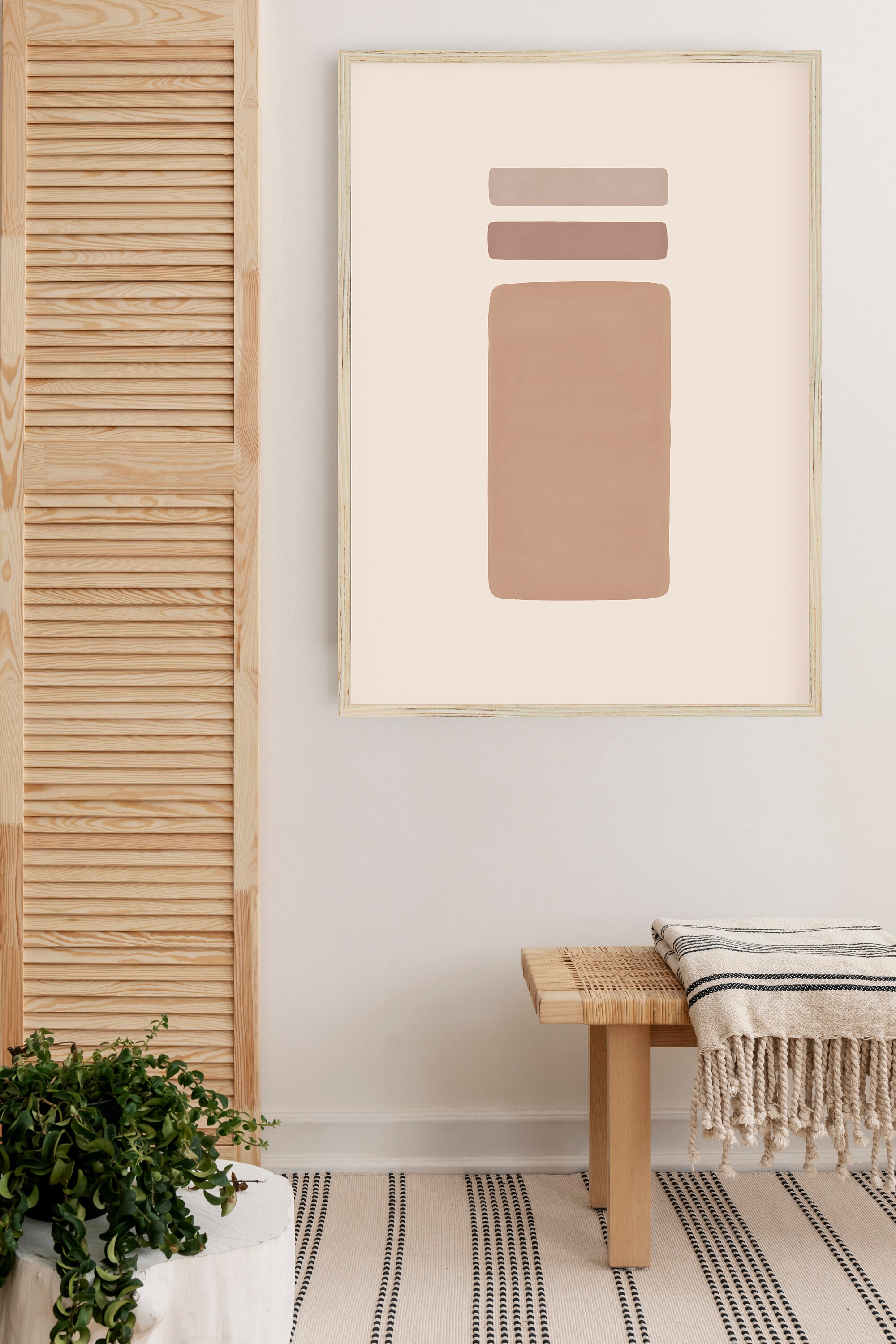 Geometric Shapes Wall Art Rectangle Abstract Print | Etsy