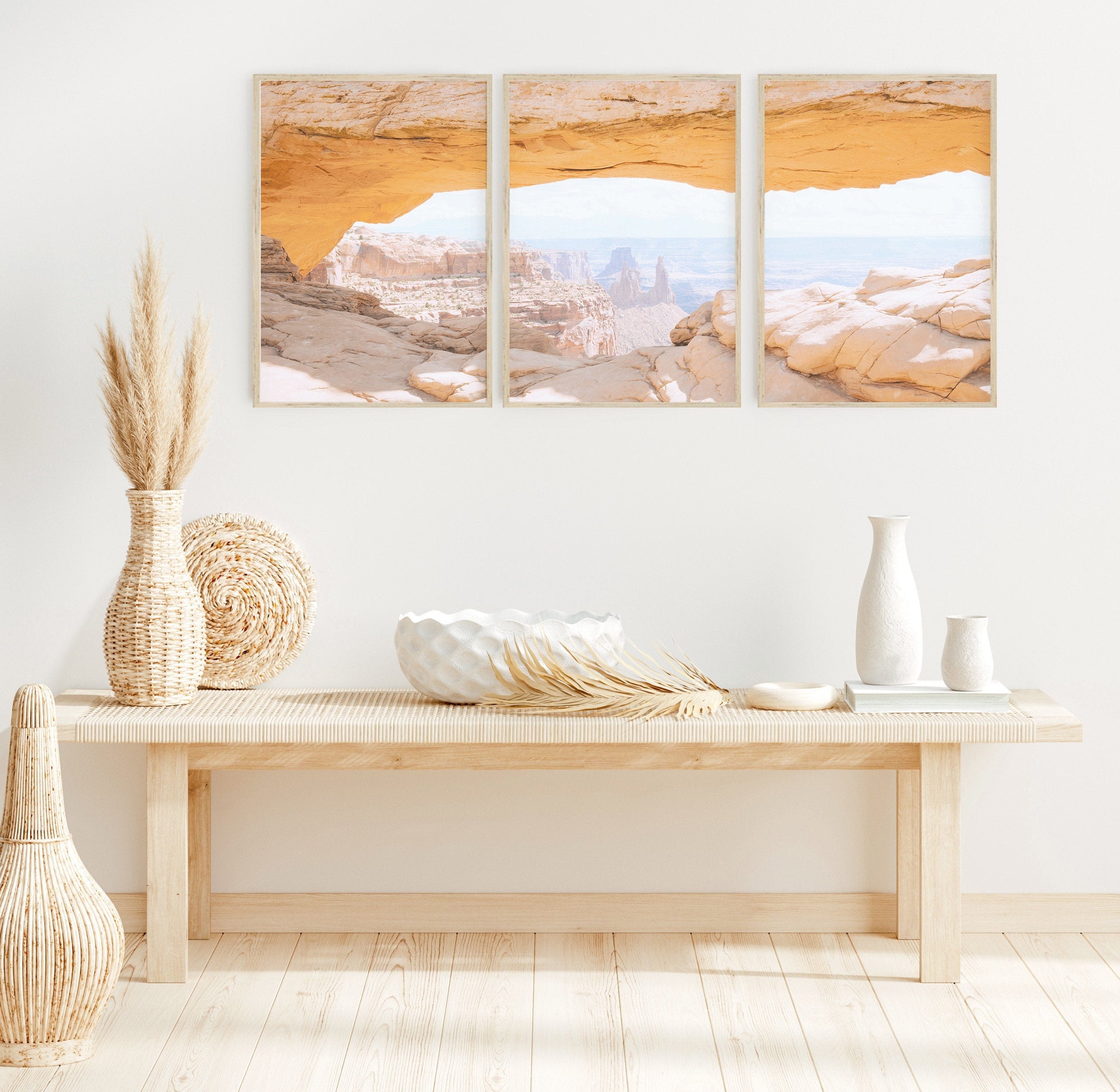 Set of 3 Desert Prints Moab Wall Art Red Rocks Landscape - Etsy