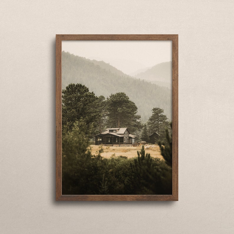 Montana Cabin Print Western Log Cabin Photo Rustic Cabin - Etsy