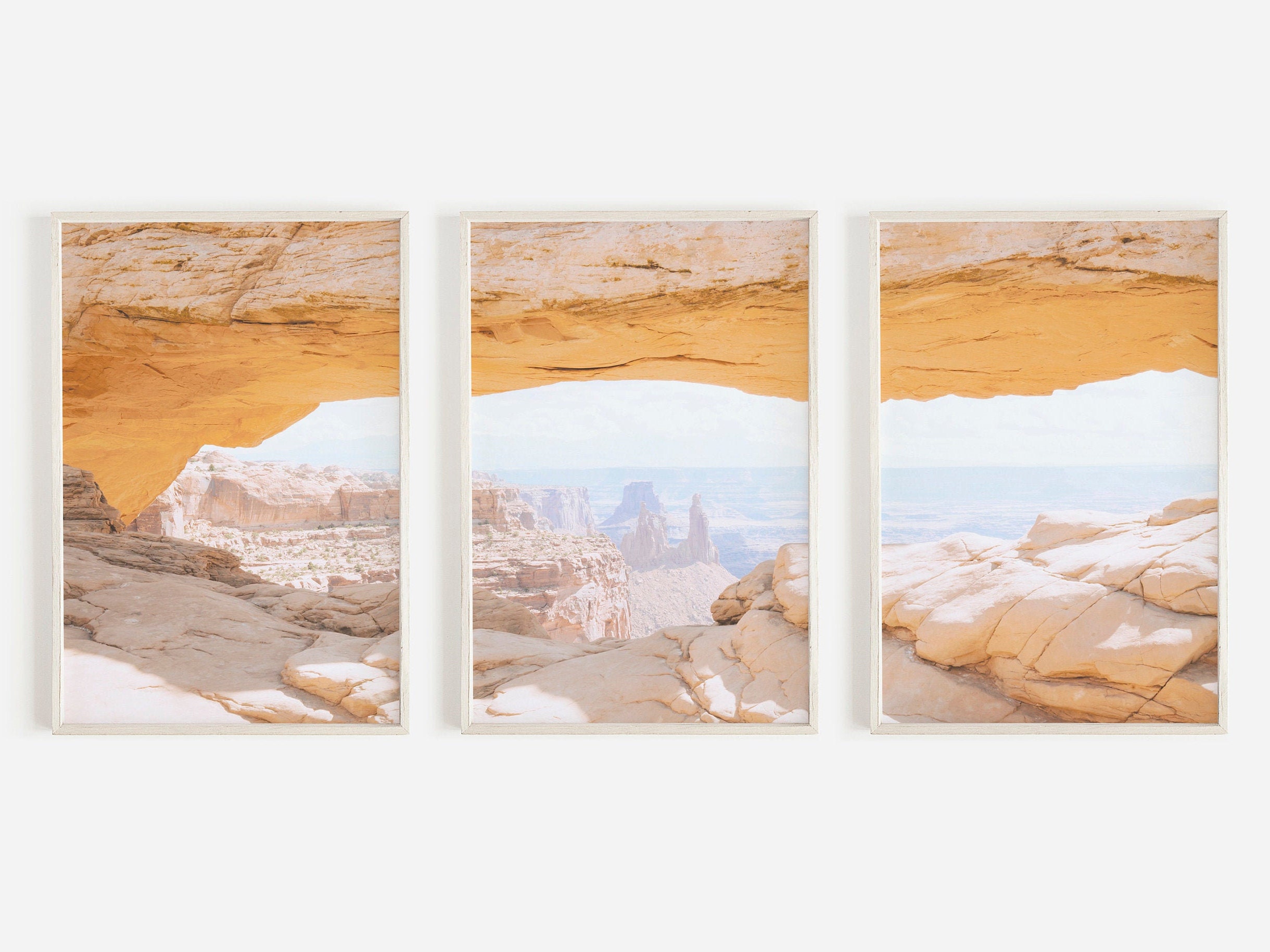 Set of 3 Desert Prints Moab Wall Art Red Rocks Landscape - Etsy