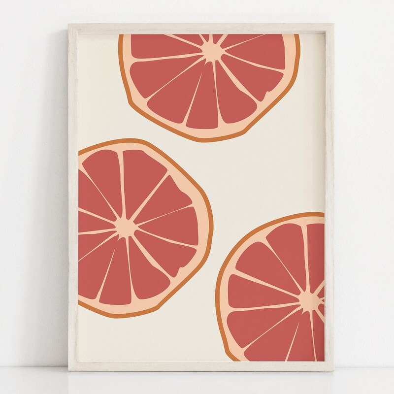 Grapefruit Print - Etsy