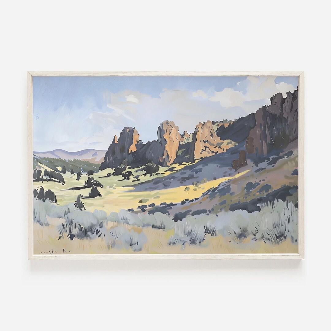 Pinnacles National Park Print, California Landscape, Sagebrush Scenery ...