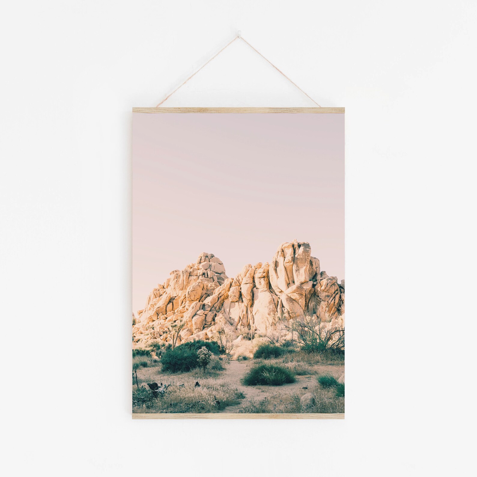 Pastel Desert Print, Pink Desert Print, Instant Art, Mountains Poster ...