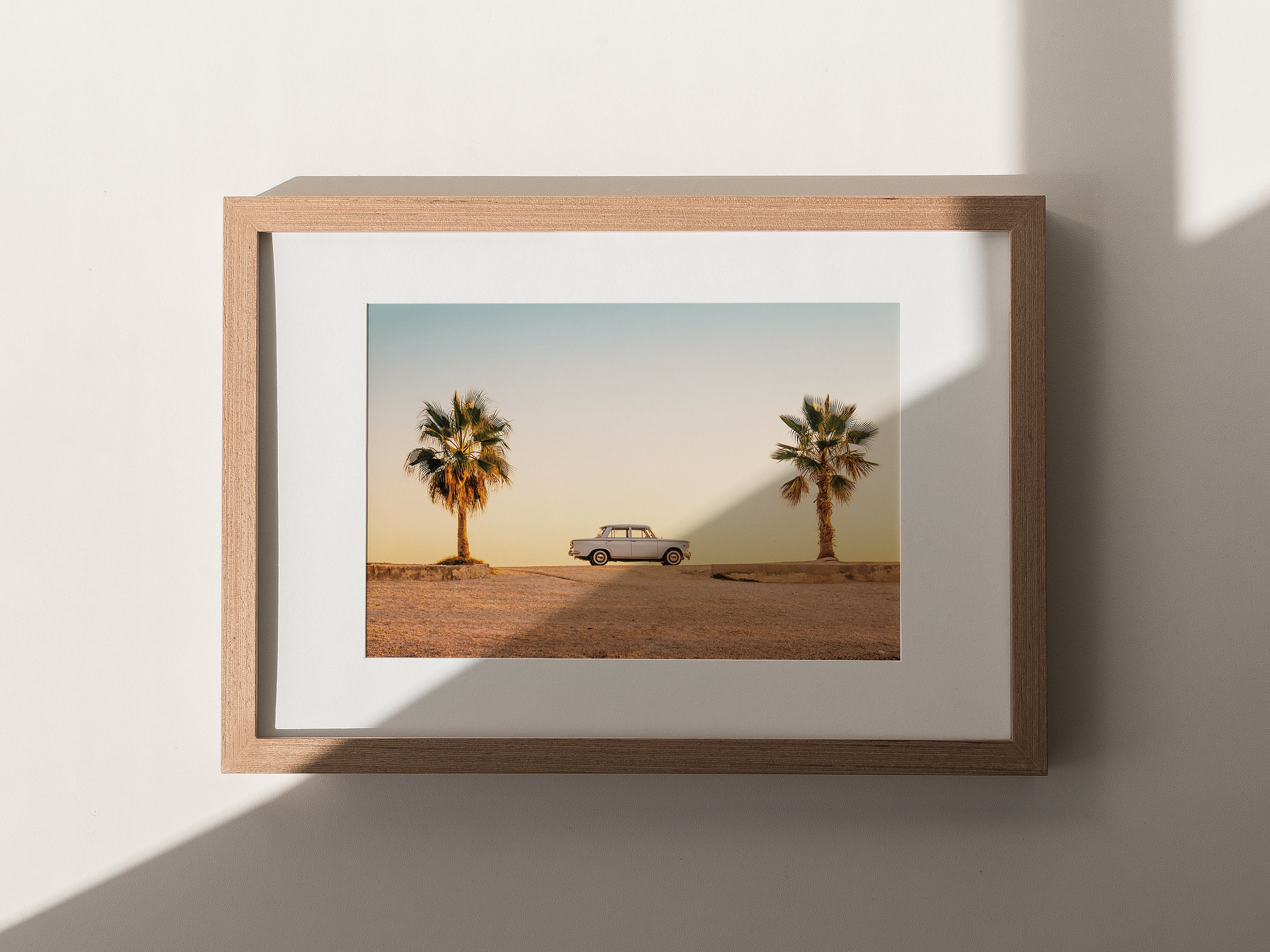 Car Between Palm Trees, Palm Springs Road Trip, California Desert ...