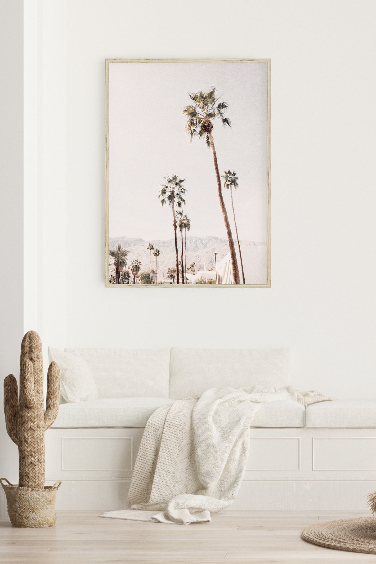 Retro California Palm Tree Art Palm Springs Miami Tropical | Etsy