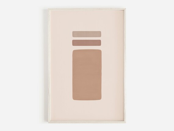 Geometric Shapes Wall Art Rectangle Abstract Print - Etsy