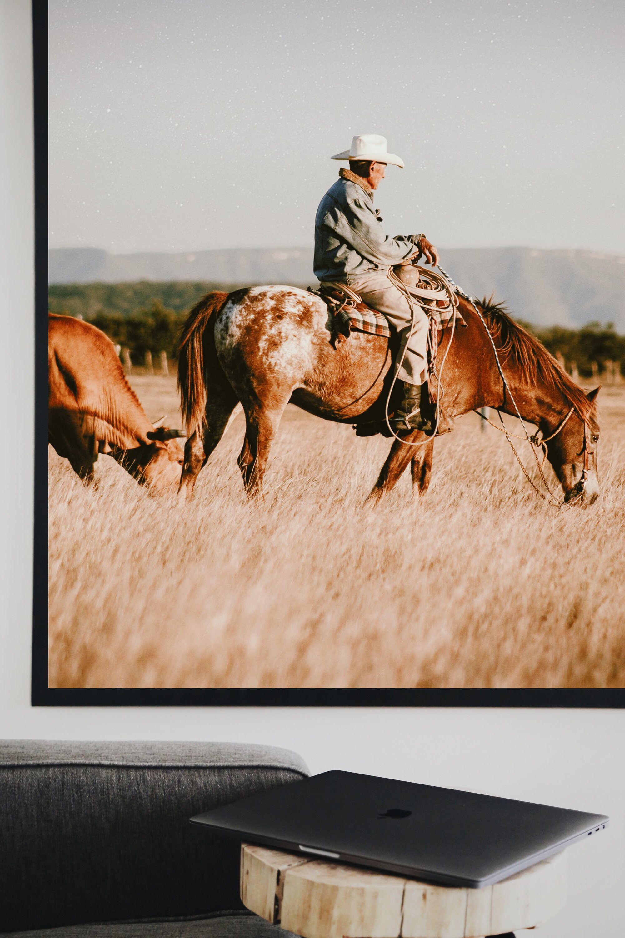 Farmhouse Decor Poster Cowboy Print Western Decor Desert - Etsy