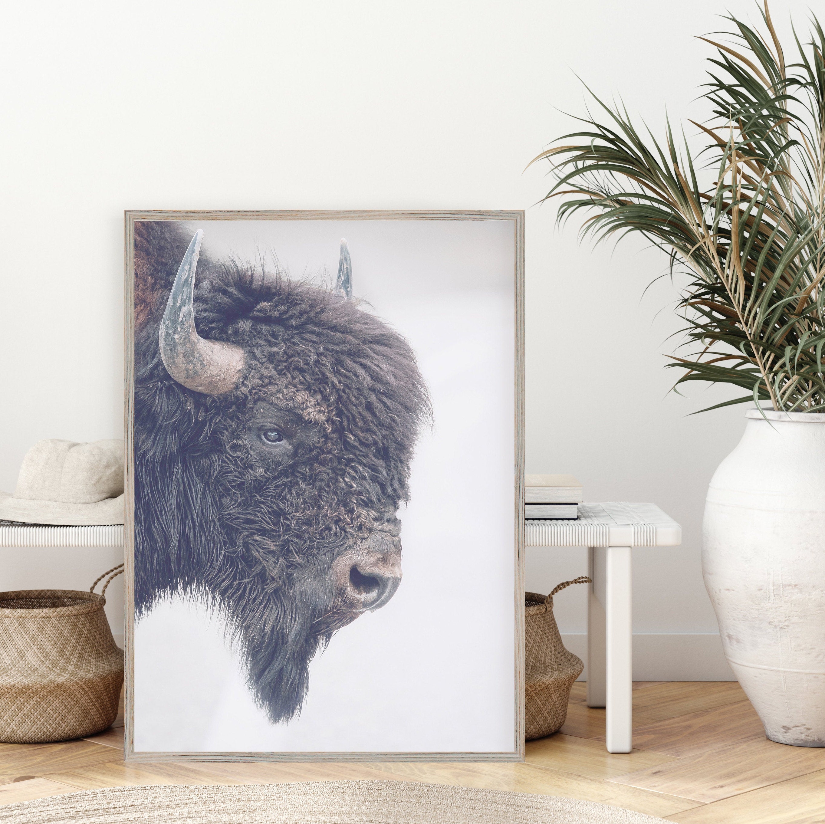 Buffalo Print, Bison Wall Art, Western Prints, Boho Bison Wall Art ...