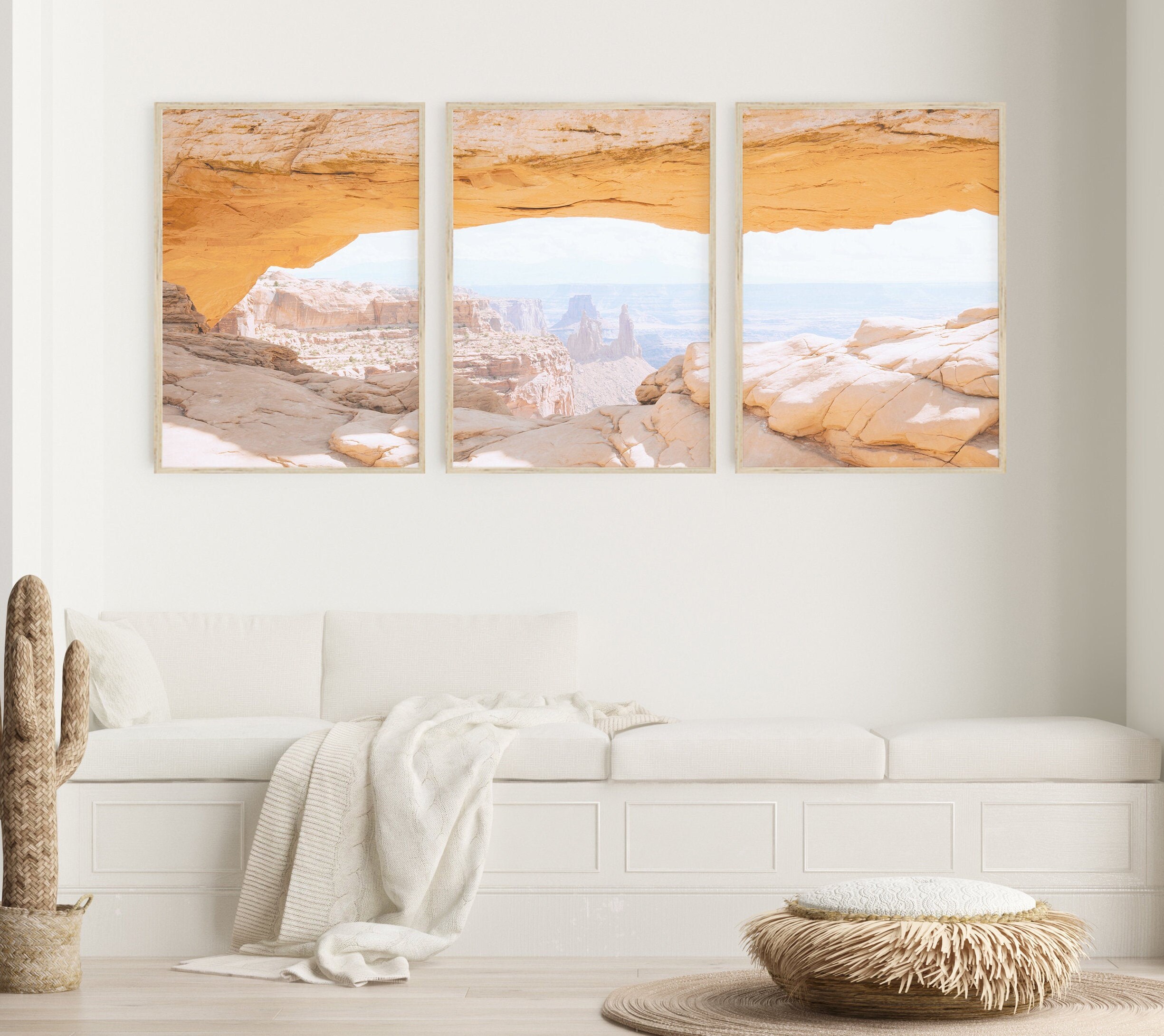 Set of 3 Desert Prints Moab Wall Art Red Rocks Landscape - Etsy