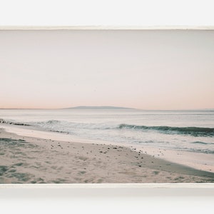 Pastel Beach Sunset Muted Beach Print Coastal Beach Decor - Etsy