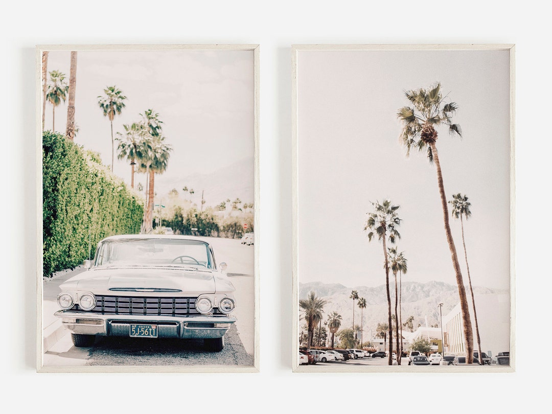 Retro California Print Set, Set of 2 Prints, Palm Tree Set, Vintage ...