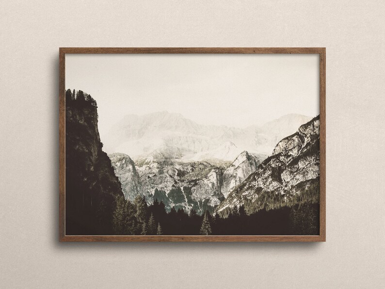 Woodland Poster, Scandinavian Decor, Landscape Wall Art, Printable ...