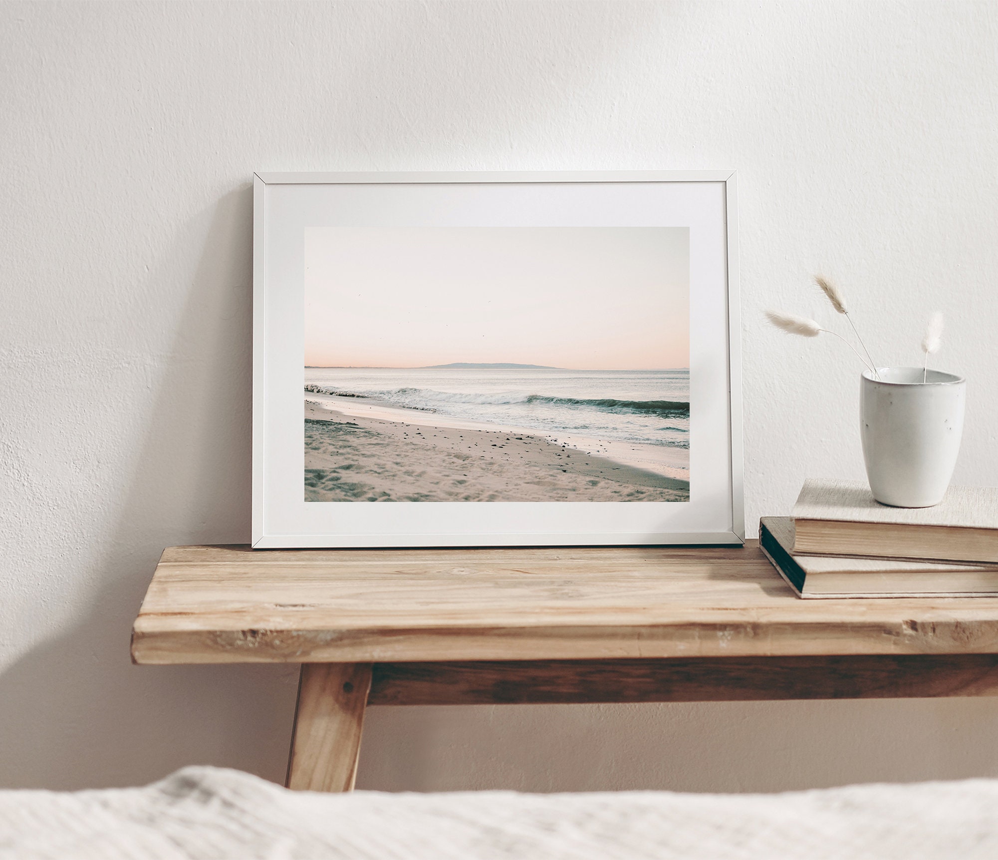 Pastel Beach Sunset Muted Beach Print Coastal Beach Decor - Etsy