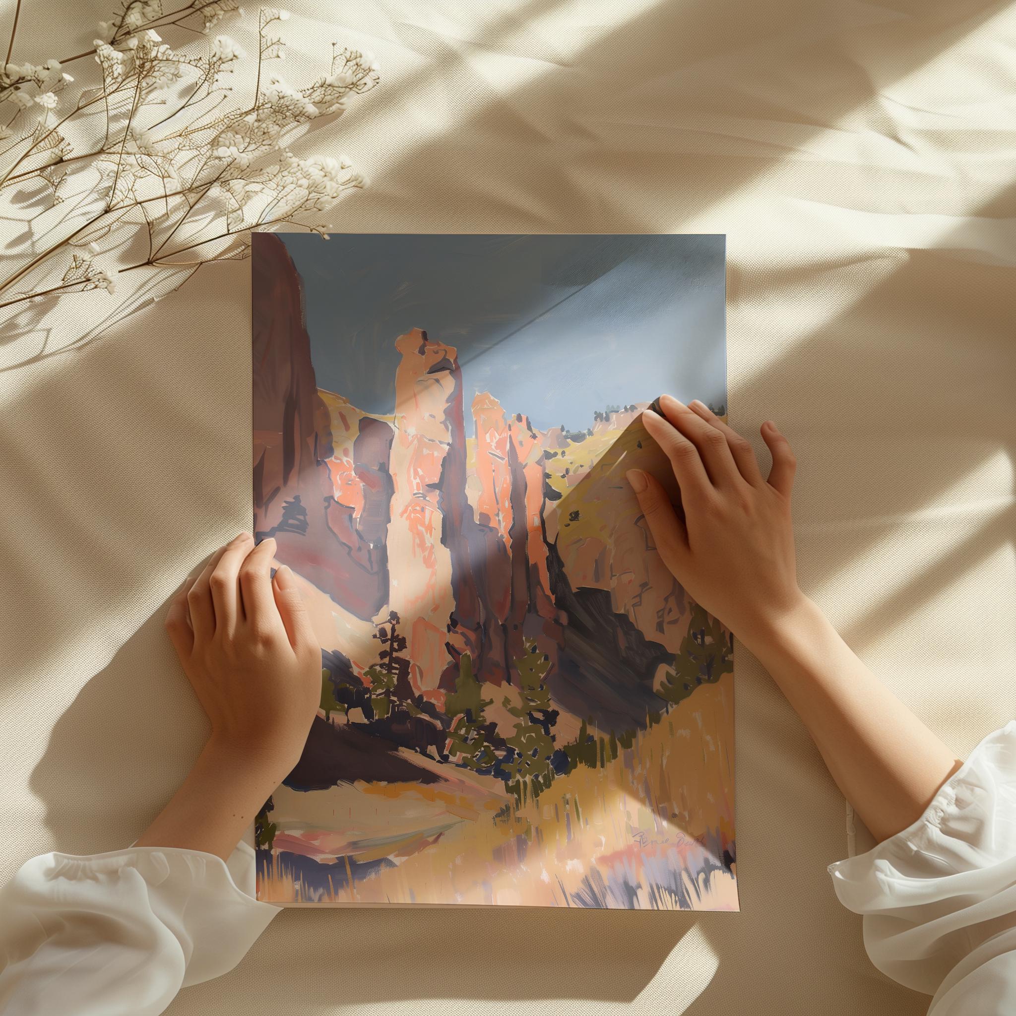 Pinnacles National Park Print, California Scenery, Tall Rock Formations ...